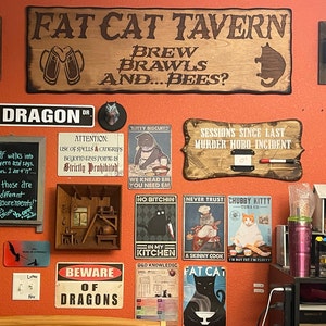 Personalized Dnd Tavern Sign Dungeons and Dragons Dungeon Master Gift ...