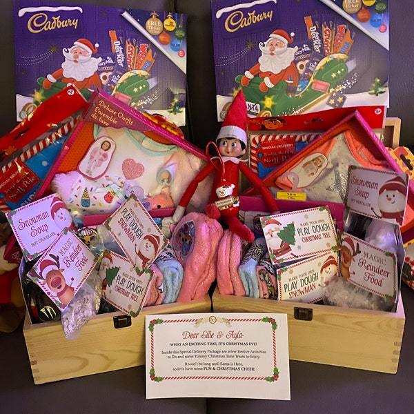 Personalized Christmas Eve Box Printable Kit, Digital Christmas Eve Box ...