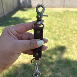 Personalized Leather Keychain, Customized Keyfob, Leather Keychain With ...