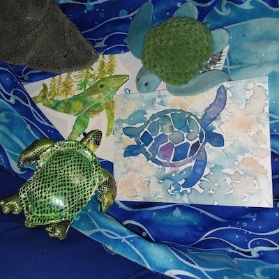 Mermaid & Dolphin Watercolor Art Prints - Etsy