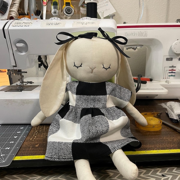 Doll Dress PDF Sewing Pattern and Tutorial - for Studio Seren Stuffed ...