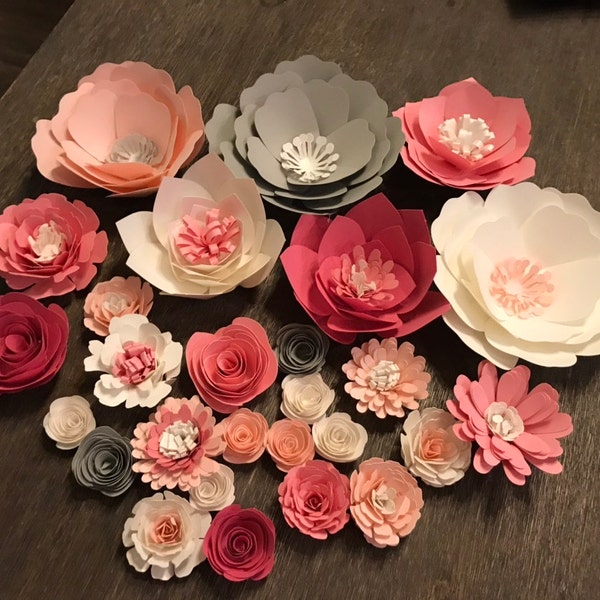 Set of 5 Giant Flower Templates, Printable PDF Flower Templates, SVG ...