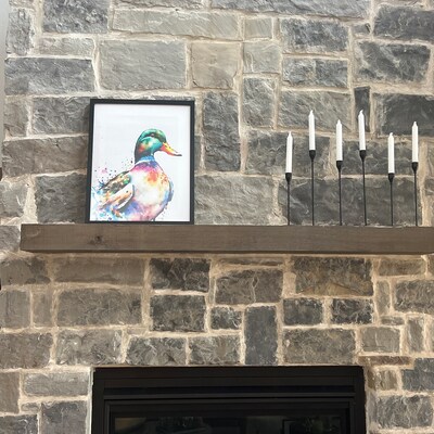 Red Cardinal on Flower Branch Watercolor Art Print Red - Etsy