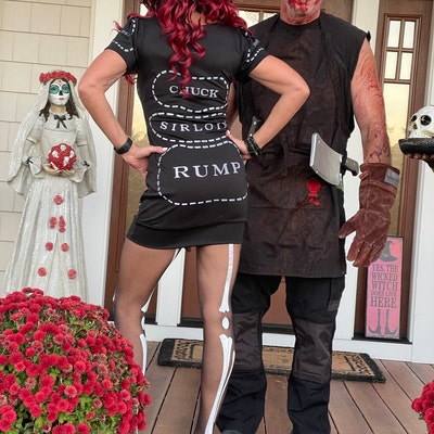 Black Cuts of Meat Screen Print Butcher Dress MADE TO ORDER - Etsy