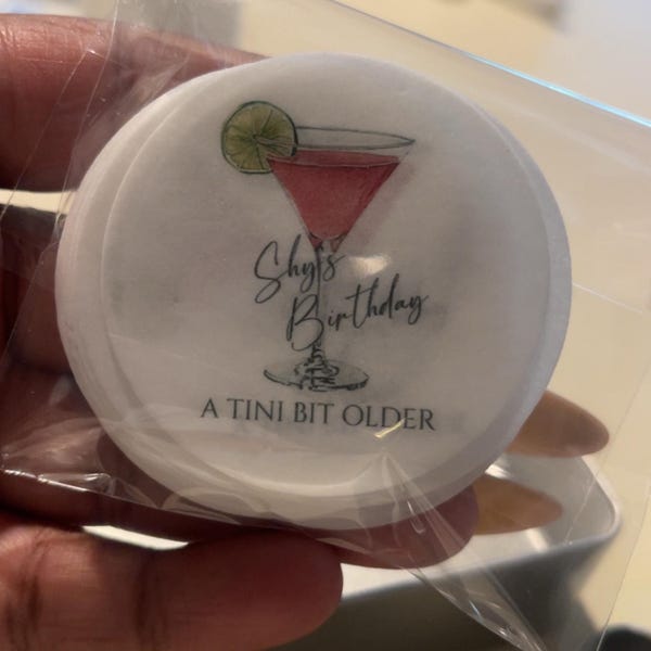 Edible Cocktail Toppers/a Tini Bit Older Drink Topper/personalized ...