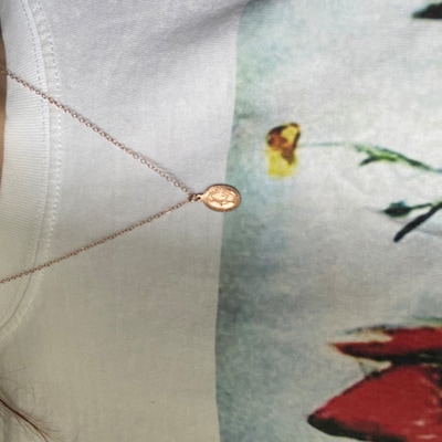 Large Gold Medallion Script Pendant Necklace, Father Prayer Pendant ...