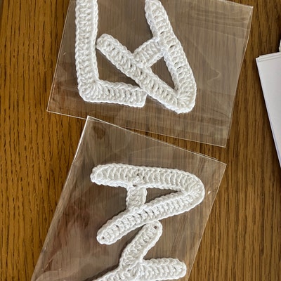 6 Applique Letters Crochet Applique 6 Crochet Letters - Etsy