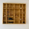Large Wooden Trinket Display Shelf 51 Compartments Wall Hanging Unit ...