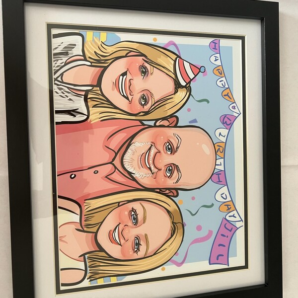 Children Cartoon Drawing, Custom Cartoon Portrait From Your Photo ...