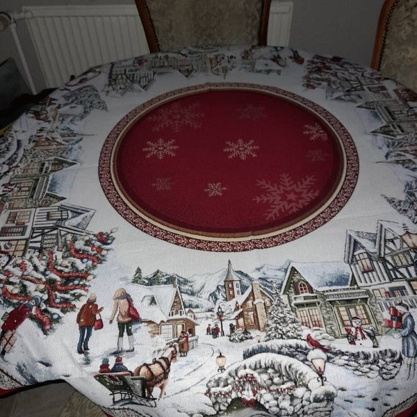 Winter Tablecloth for Christmas, Decorative Christmas Tablecloth ...