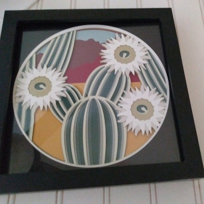 3D FLAMINGO Svg TROPICAL Shadow Box for Cricut for - Etsy