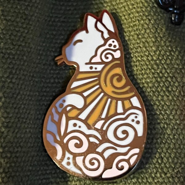 Sun & Moon Cat Enamel Pin ; Moon Cat, Sun Cat, Lapel Pin, Brooch Pin 1.5 Inch, Celestial, Cat ...
