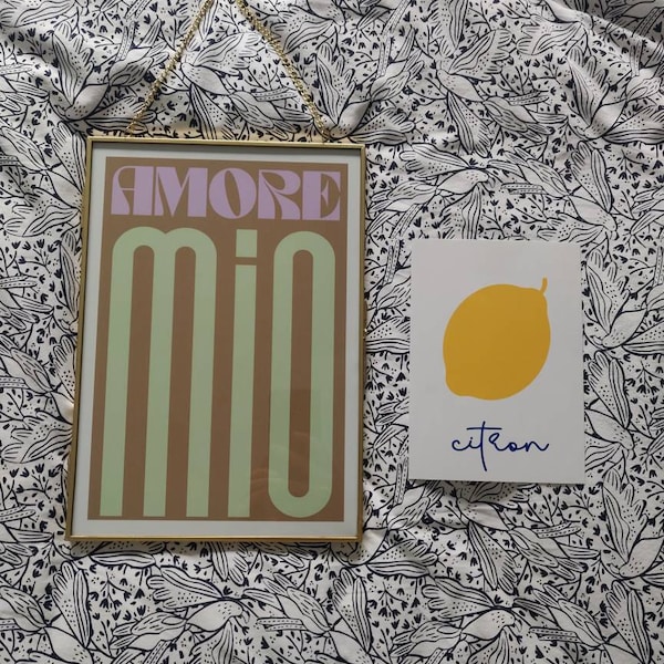 Fruits Poster, Citron Print, Citron, Minimalist Print, Modern Design ...