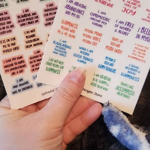 Self-confidence Quotes Mini Stickers, Positive Affirmation Sticker ...