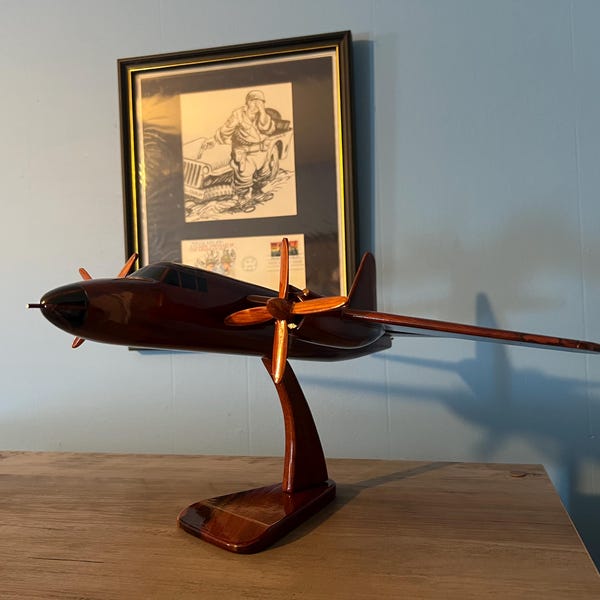 Handcrafted P-47 Thunderbolt Razorback Wood Replica Airplane beautiful ...