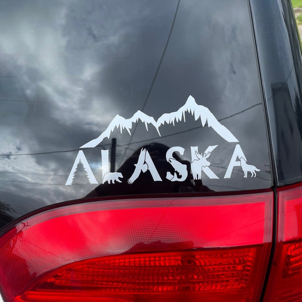 Alaska State Decal / Alaska Sticker / Alaska Home State Sticker / State ...
