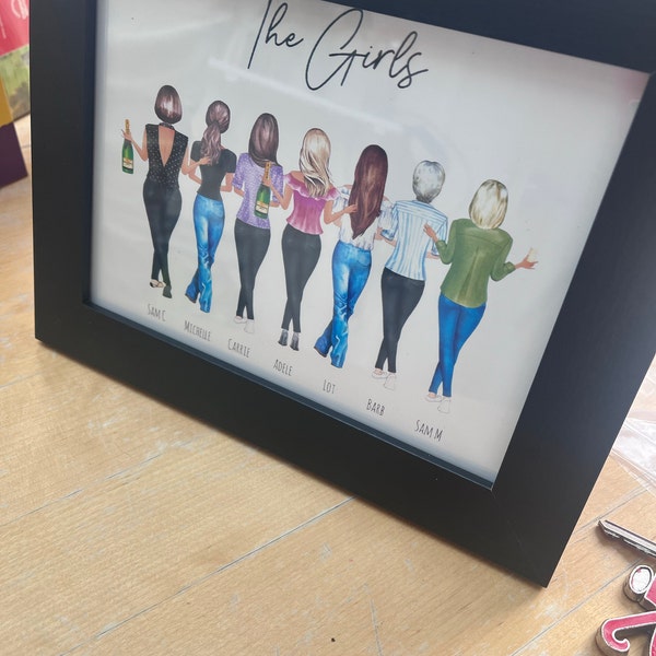 Group Friendship Print, Best Friend Gift, Bestie Gifts, Friends ...