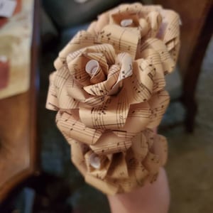 Sheet Music Roses Musical Paper Flowers Wedding Anniversary Gift ...