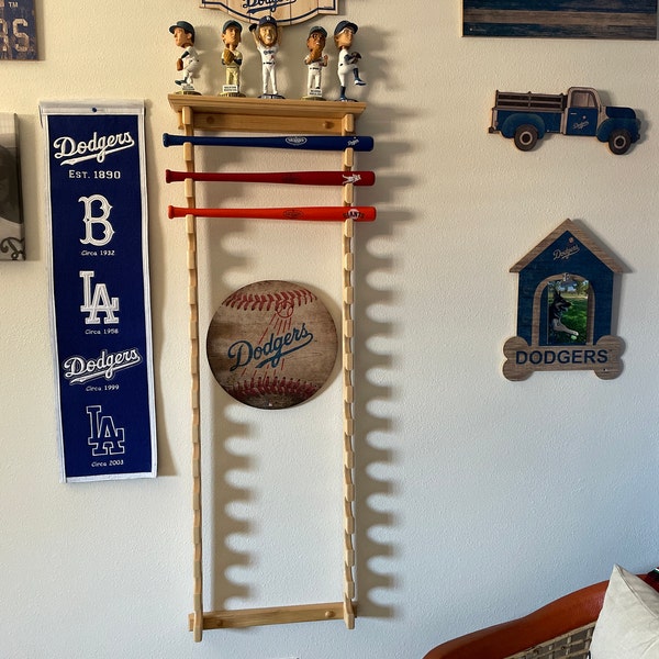 15 Mini Bat Horizontal Display Rack With Baseball Shelf - Etsy