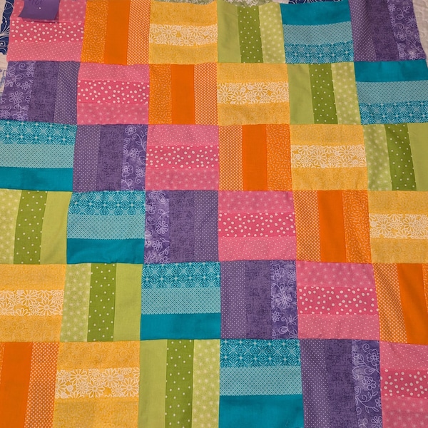 Bright Colors Baby Pre-cut Quilt Kit With Pattern and Fabric - Includes ...