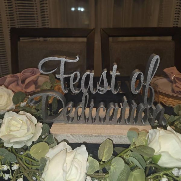 Feast of Dedication Freestanding Sign Decor | Feast of Dedication 3D ...