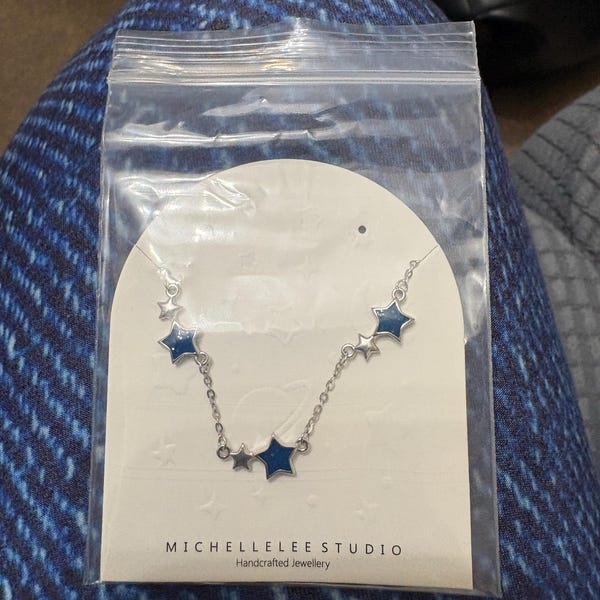 Glitter Enamel Blue Star Bracelet, Sparkling Blue Star Bracelet - Etsy