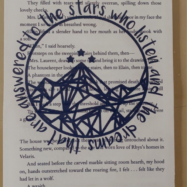 ACOTAR/ACOMAF/ACOWAR to the Stars Who Listen Book Page Art Print/ Wall ...