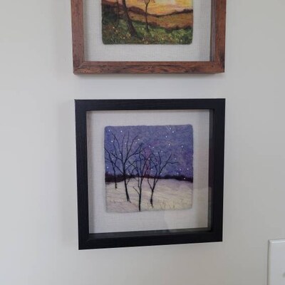 Felt Art, Needle Felted, Tree, Wool Art, Needle Felt Painting, Felt ...