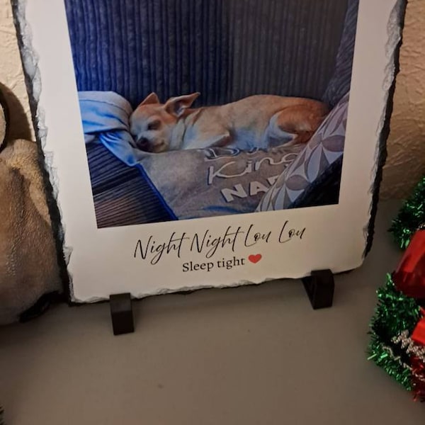 Personalised Photo Slate Gift - Custom Slate Photo Frame for ...