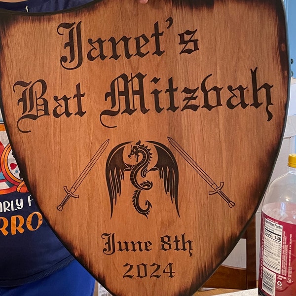 Personalized Dnd Medieval Dragon Shield - Dungeons and Dragons Shield ...