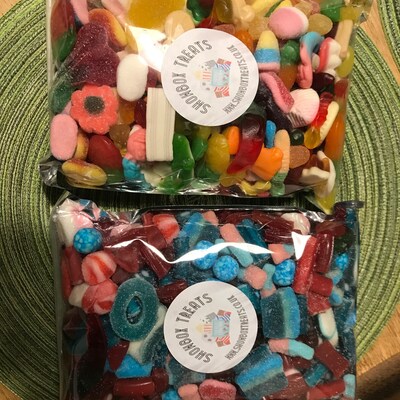 205 White & Red Jelly Bones 100g, 250g, 500g, 1kg Pick N Mix, Retro ...