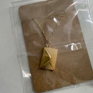 Envelope Necklace Envelope Pendant Secret Message Hidden Message ...