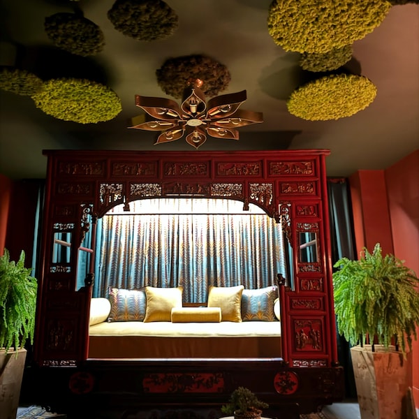 Moss Ceiling Tiles Custom Panels Wall Moss Art Green Natural Dried Moss ...