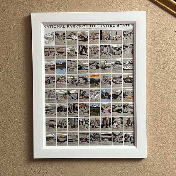 National Parks Scratch-off Map | Bucket List Travel Poster | Gift for ...