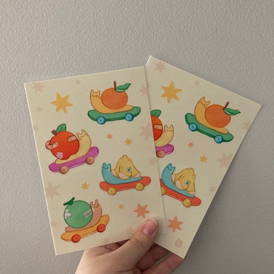 Character Collage Sticker Book Hardcover Cute Artwork Sticker Album ...