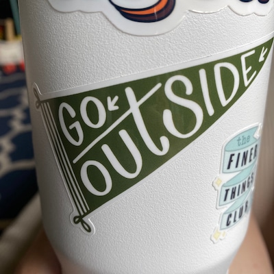 Go Outside Vinyl Sticker - Etsy