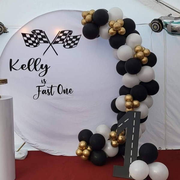 Glossy Large Personalised Backdrop Vinyl Decal - Etsy UK