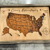 United States Travel Map, Push Pin Map, SVG, Laser Cutting File - Etsy