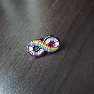 Infinitely Asexual Pin Subtle Ace Pride Accessory LGBTQ Grey Graysexual ...