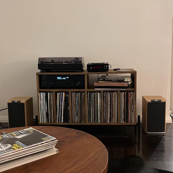 Retro Record Player Stand 'york'. Handmade Vinyl LP Storage Cabinet ...