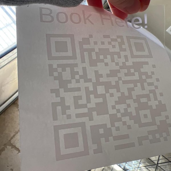Custom QR Code Vinyl Clear Decal / Storefront Window Decal Sticker ...