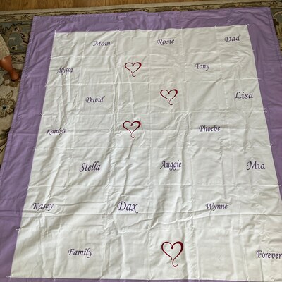 Personalized Lap Heirloom Keepsake Blanket Quilt 100% Cotton - Etsy