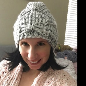 Tdot Toque Knitting Pattern Knit Hat Pattern, Chunky Hat Knitting ...