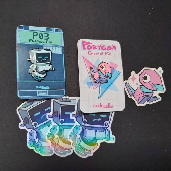 Porygon Glow-in-the-dark Hard Enamel Pin - 1in. - Etsy