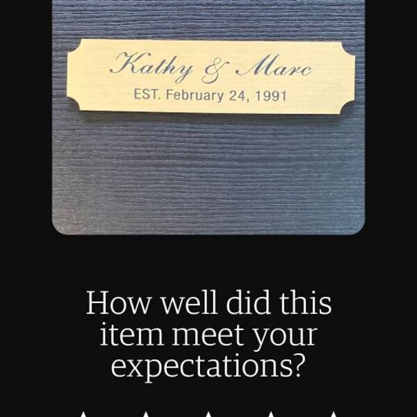 Laser Engraved 4" X 1" Gold Plate W/notched Corners and Adhesive ...