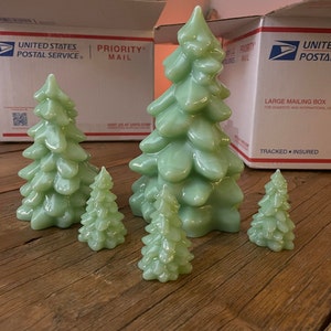 Set of Five. Mosser Glass Jadeite Christmas Trees. - Etsy