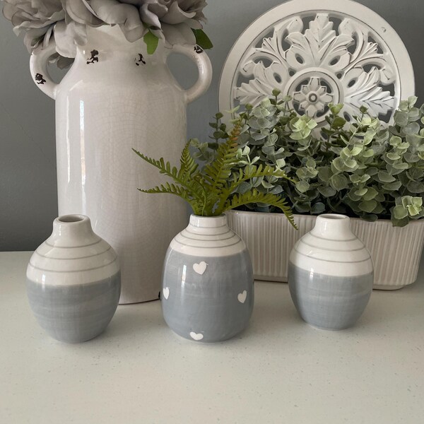 Grey Ceramic House With LED T Light - 12cm - Etsy