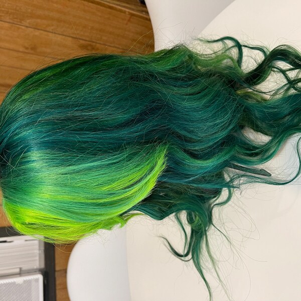 Rainbow Mermaid Unicorn Human Hair Wigs Pride - Etsy