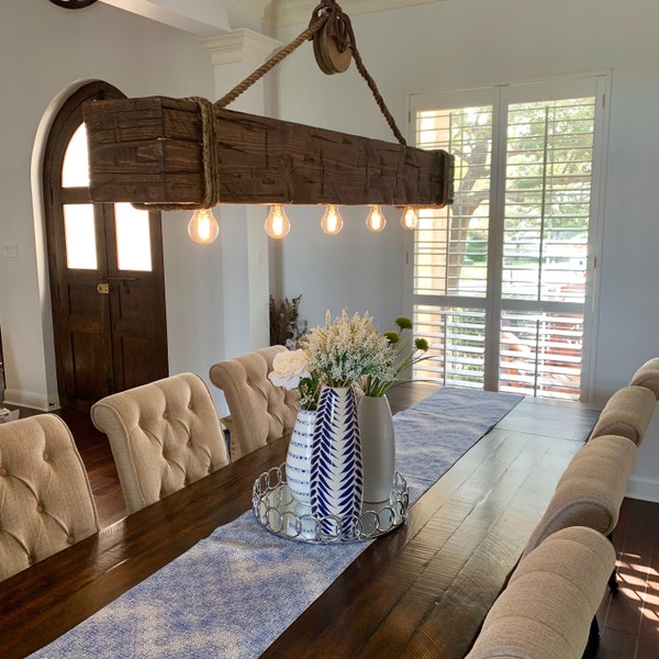 Rustic Barn Beam Ceiling Light - Etsy