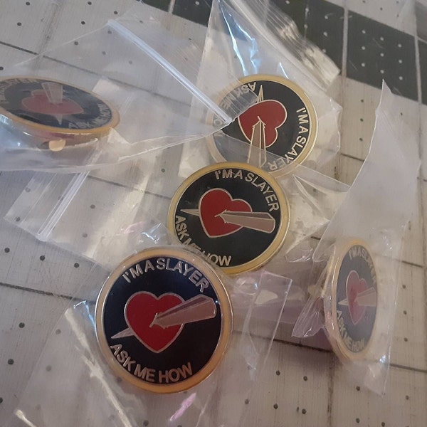 I'm a Slayer, Ask Me How Enamel Badge / 1" Pin - Etsy
